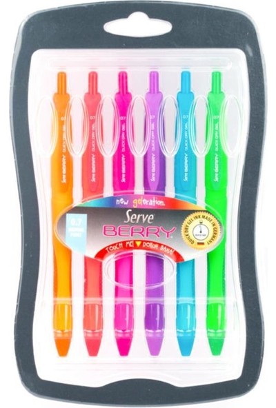 Serve Berry Jel Kalem Karışık 0.7 mm 6'lı Serve Berry Jel Kalem Karışık 0.7 mm 6'lı