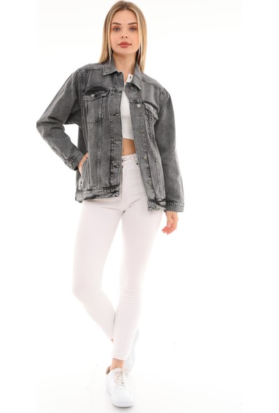 The Bark Kadın Jean Klasik Ceket 1039 Siyah The Bark Kadın Jean Klasik Ceket 1039 Siyah