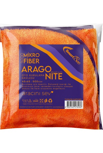 Smartbee Aragonite Mikrofiber Oto Kurulama Havlusu 45 x 65 cm