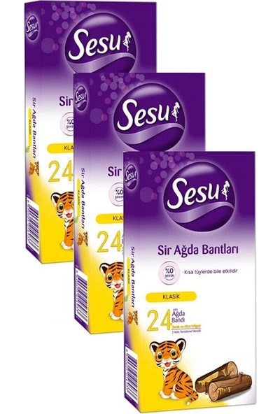 Sesu Şeker Içermeyen Ağda Bandı 24'lü Klasik X3 Adet