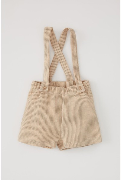 DeFacto Unisex Dokulu Askılı Kısa Tulum U9531A221SM