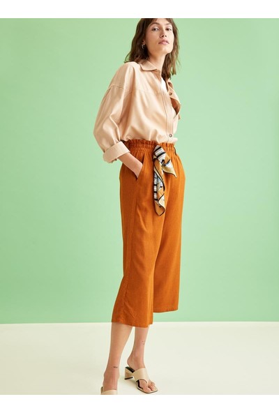 Defacto Culotte Elastik Belli Geniş Paça Pantolon U3836AZ21SM