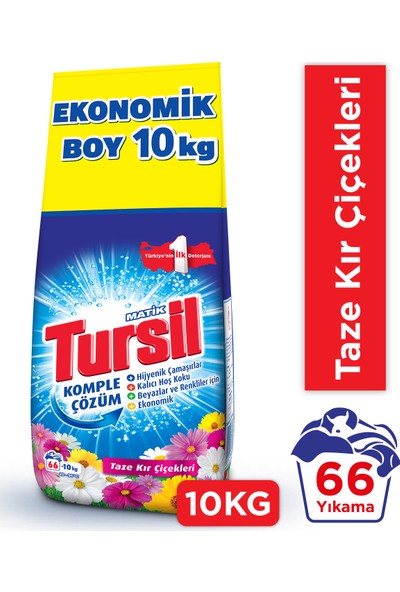 Tursilmatik Toz Çamaşır Deterjanı Kır Çiçekleri 10 kg