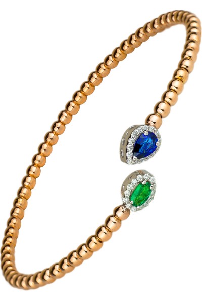 Sira Mücevherat Oval Damla Bileklik - Rose Sira Mücevherat Oval Damla Bileklik - Rose