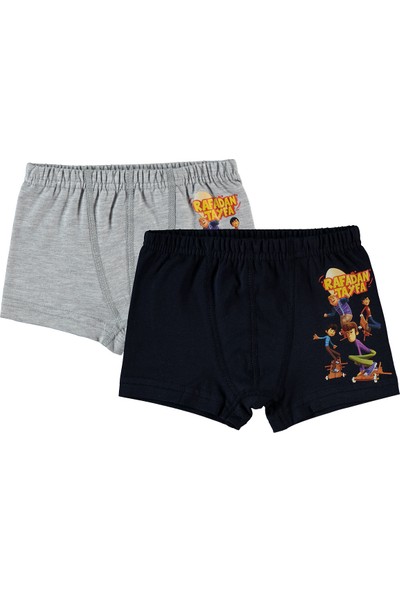 Rafadan Tayfa Erkek Çocuk 2'li Boxer Set 2-9 Yaş Lacivert
