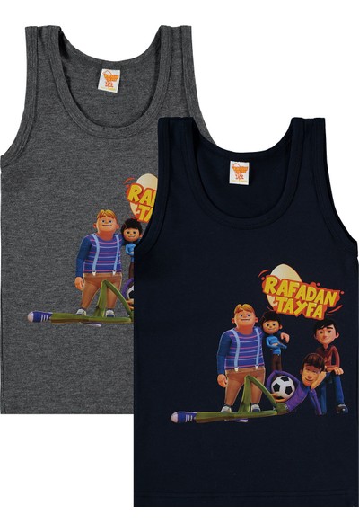 Rafadan Tayfa Erkek Çocuk 2'li Atlet Set 2-9 Yaş Lacivert