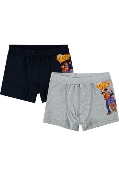 Rafadan Tayfa Erkek Çocuk 2'li Boxer Set 2-9 Yaş Lacivert