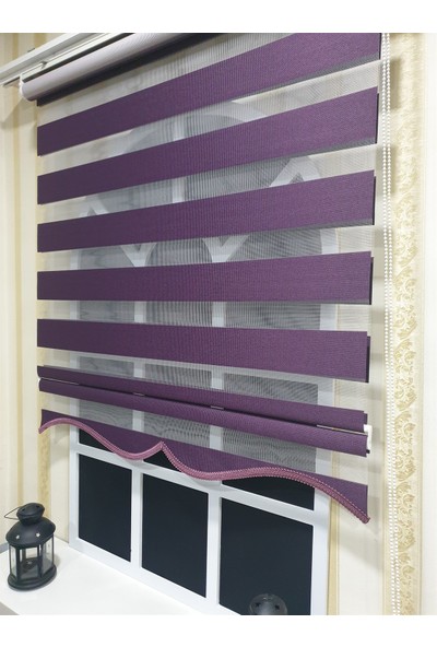 Storburada Zebra Stor Perde Mor Etek Dilimli Stb 400 V18 Storburada Zebra Stor Perde Mor Etek Dilimli Stb 400 V18