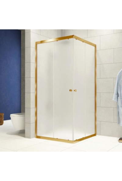 Durul Duşakabin 90X120 Altın Profil 4mm Buzlu Cam - Duş Teknesiz H:180 cm Durul Duşakabin 90X120 Altın Profil 4mm Buzlu Cam - Duş Teknesiz H:180 cm