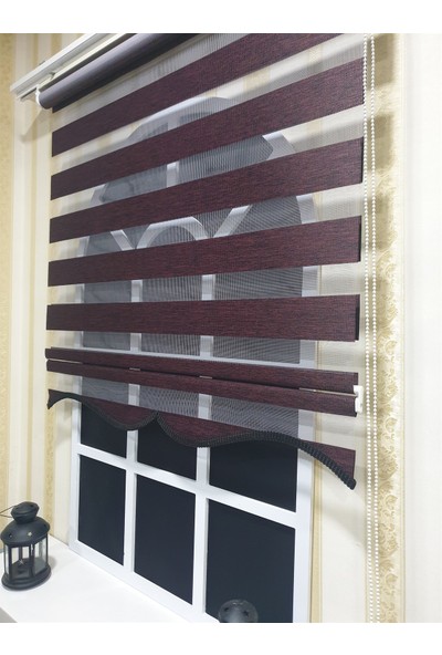 Storburada Zebra Stor Perde Bordo Etek Dilimli Stb 400 V19 Storburada Zebra Stor Perde Bordo Etek Dilimli Stb 400 V19