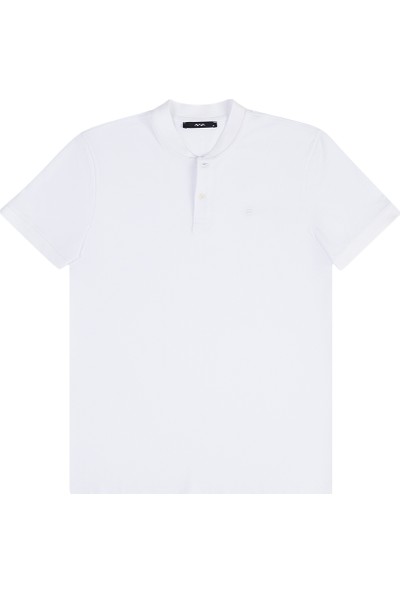 Avva Erkek Beyaz Bomber Yaka T-Shirt A11Y1187