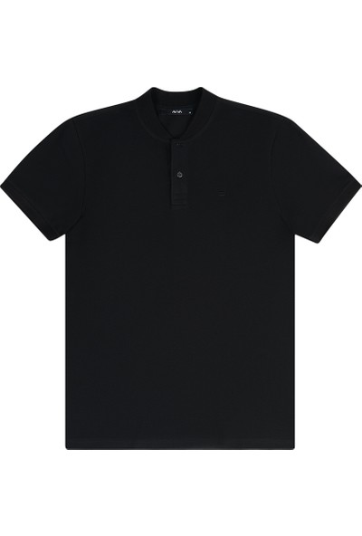 Avva Erkek Siyah Bomber Yaka T-Shirt A11Y1187
