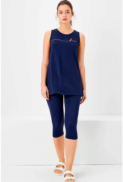 Tesettür Mayo Büyük beden Yarım Kapalı Mayo T2126