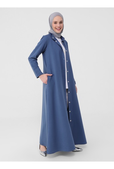 Refka Çıtçıtlı Hakim Yaka Kap - Açık Lacivert - Refka Casual