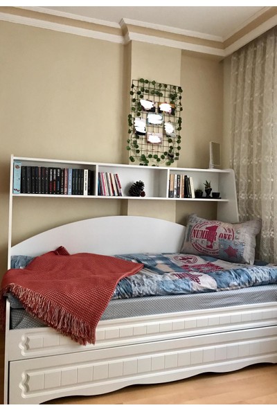 Medefe Home Kitaplık Detaylı 2'li Karyola