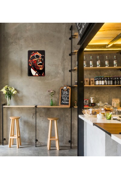 Tırtıl Ray Charles Metal Levha Vintage