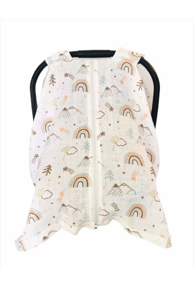 juniperus Gökkuşağı Müslin Puset Örtüsü Fermuarlı