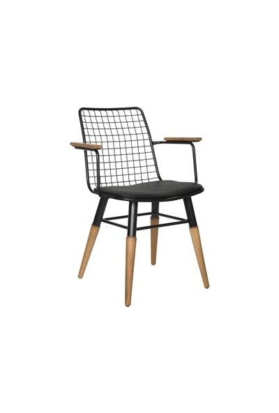 Vitale Setel Kollu Siyah Sandalye