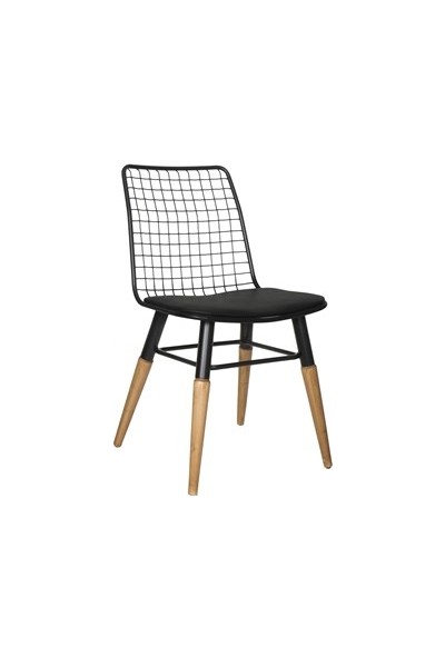 Vitale Kolsuz Siyah Sandalye