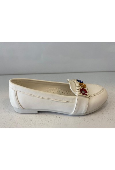 Punto Beyaz Kız Cocuk Babet