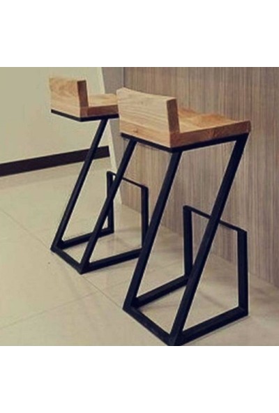 Doffo Ahşap Metal Ayak Z Bar Sandalyesi Doffo Ahşap Metal Ayak Z Bar Sandalyesi