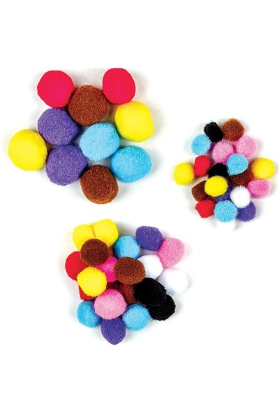 Colorbank Pon Pon 3 Çeşit Renkli 78'li