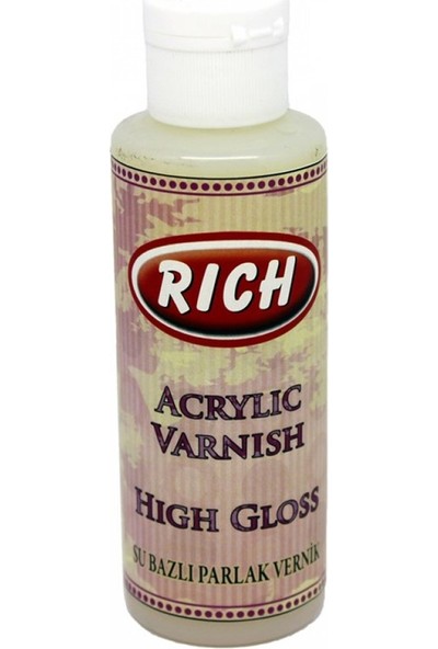 Rich High Gloss Su Bazlı Vernik 120 cc