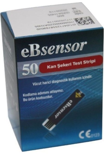 Ebsensor Kan Şeker Ölçümstribi X1 Kutu (50 Ölçüm)