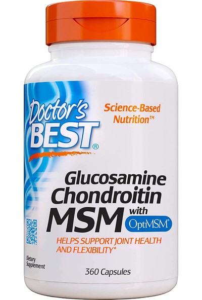 Glucosamine Chondroitin Msm With Optimsm, 360 Veggie Capsules Glucosamine Chondroitin Msm With Optimsm, 360 Veggie Capsules