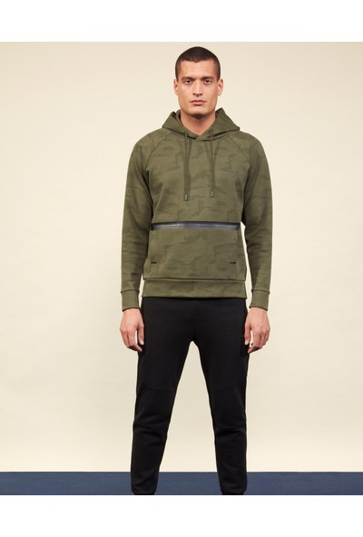 Skechers 2XI-Lock M Hoodie Sweatshirt Erkek Yeşil Sweatshirt - S211559-310