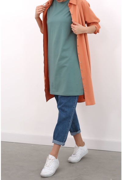 ALLDAY Yaka Biyeli Kolsuz Tunik