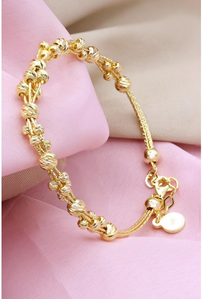 Akyüz Gümüş Dorika Altın Yaldızlı Gümüş Bilezik 205