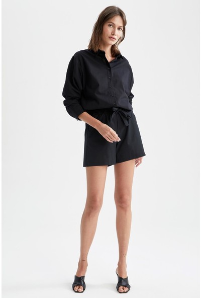 Defacto Paperbag Beli Kuşaklı Mini Şort U5120AZ21SM