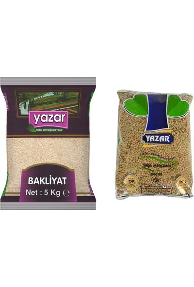 Yazar 2'li Kumanya Gıda Ziyafet Paketi 5 Kg. Pilavlık Pirinç + 2.5 Kg. Yeşil Mercimek Yazar 2'li Kumanya Gıda Ziyafet Paketi 5 Kg. Pilavlık Pirinç + 2.5 Kg. Yeşil Mercimek