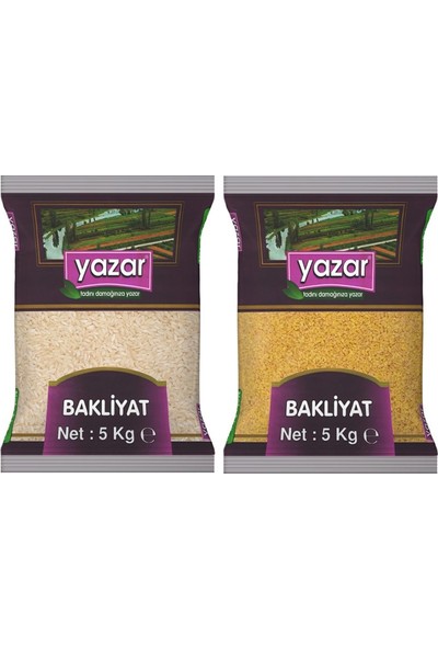 Yazar 2'li Kumanya Gıda Ziyafet Paketi 5 Kg. Pilavlık Pirinç + 5 Kg. Pilavlık Bulgur Yazar 2'li Kumanya Gıda Ziyafet Paketi 5 Kg. Pilavlık Pirinç + 5 Kg. Pilavlık Bulgur