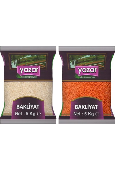 Yazar 2'li Kumanya Gıda Ziyafet Paketi 5 Kg. Pilavlık Pirinç + 5 Kg. Kırmızı Mercimek Yazar 2'li Kumanya Gıda Ziyafet Paketi 5 Kg. Pilavlık Pirinç + 5 Kg. Kırmızı Mercimek