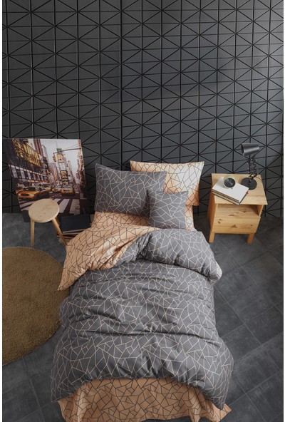 Pamuxu Home Geo Tek Kişilik Nevresim Takımı