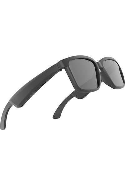 Coverzone Akıllı Mikrofonlu Stereo Ses Çıkışlı Bluetooth 5.0 USB Şarjlı Güneş Gözlüğü Siyah