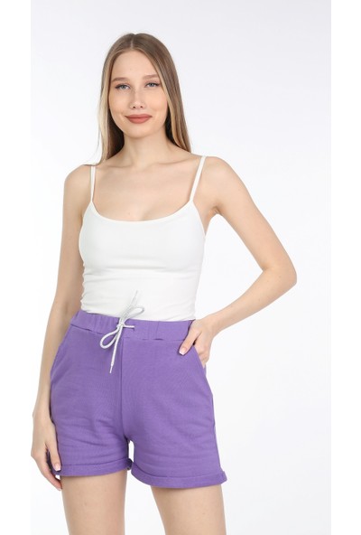 Neslice Kadın Cepli Kısa Şort