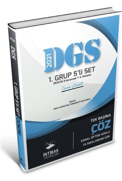 Intibak Yayınları 2021 Dgs Türkiye Geneli 5 Deneme 1. Grup