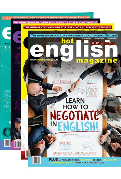 Hot English Dergisi Önceki Sayılar - 8’li Paket Hot English Dergisi Önceki Sayılar - 8’li Paket