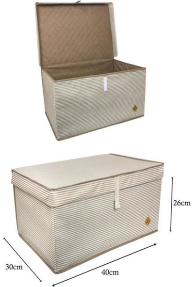 Modax Store Çok Amaçlı Su Geçirmez Kumaş Kapaklı Düzenleyici Mini Boy Hurç & Kutu (40X30X26CM) Modax Store Çok Amaçlı Su Geçirmez Kumaş Kapaklı Düzenleyici Mini Boy Hurç & Kutu (40X30X26CM)