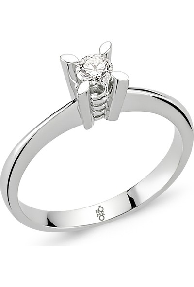 Harem Altın 0.30 Karat F Renk Hrd Sertifikalı Pırlanta Tektaş Yüzük RM30039