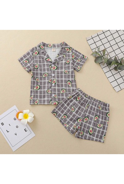 Little Honey Bunnies Avakado Detaylı Şort Pijama Takımı