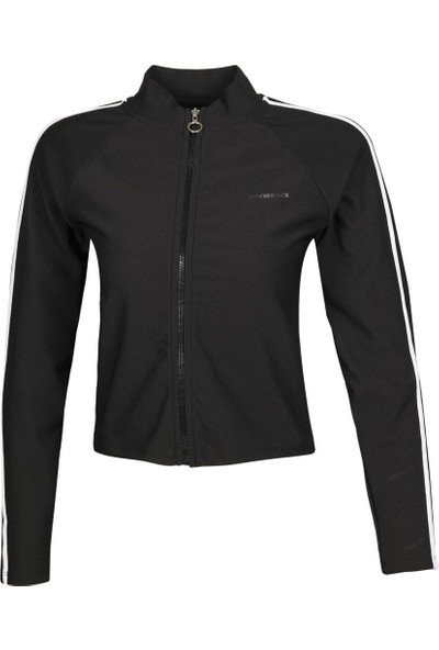 Lumberjack CT92 Kalına Zıp Top Siyah Kadın Eşofman Üstü