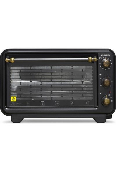 Kumtel Siyah Rustik 32 Litre Mini Fırın KF-6125