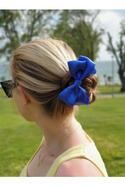 Melkady 241 - Çiçekli Fiyonklu Şık Topuz Saç Lastiği