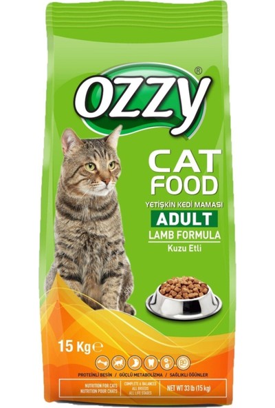 Ozzy Kuzu Etli Yetişkin Kedi Maması 15 kg Ozzy Kuzu Etli Yetişkin Kedi Maması 15 kg