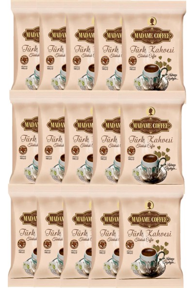 Madame Coffee Madame Coffe Türk Kahvesi 100 gr x 15 Paket Madame Coffee Madame Coffe Türk Kahvesi 100 gr x 15 Paket