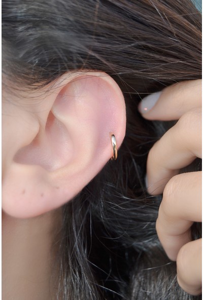 S&a Accessories 14K Gold Rengi Düz Halka Tragus Piercing S&a Accessories 14K Gold Rengi Düz Halka Tragus Piercing